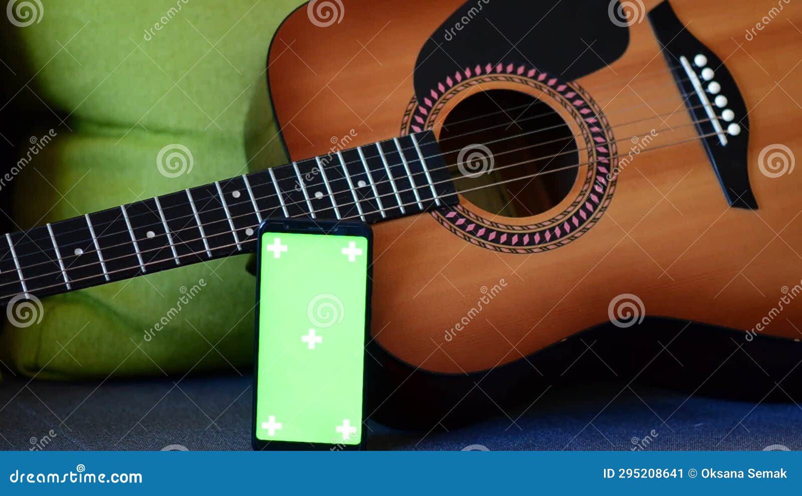 Selective Focus on Phone with Greenscreen of Chromakey Mockup with ... Selective Focus on Phone with Greenscreen of Chromakey Mockup with ...