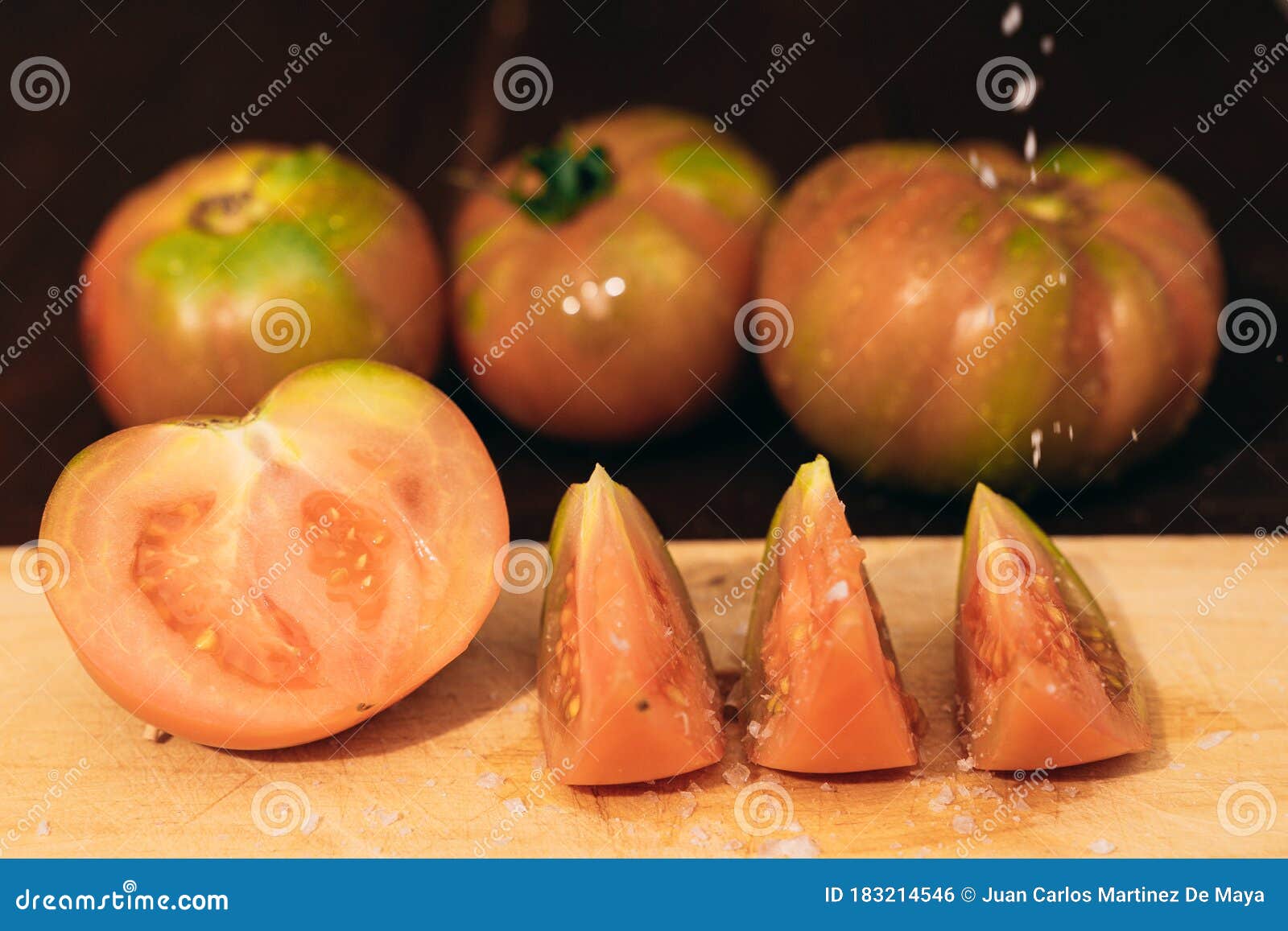 Selective Focus, Photograph a Split Tomato for a Salad with More ...