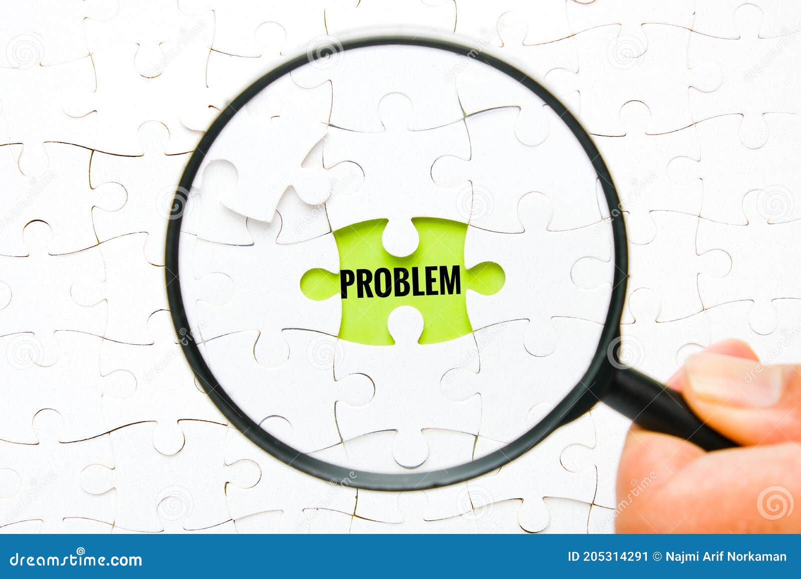 Selective Focus Picture of Problem and Solution Word at Jigsaw with ...