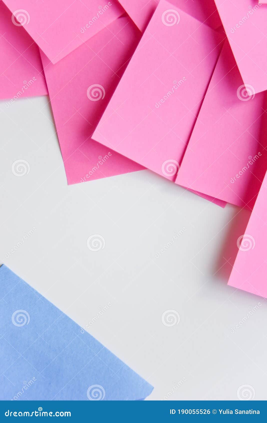Selective Focus, Pink Stickers in One Corner and Blue One in the ...