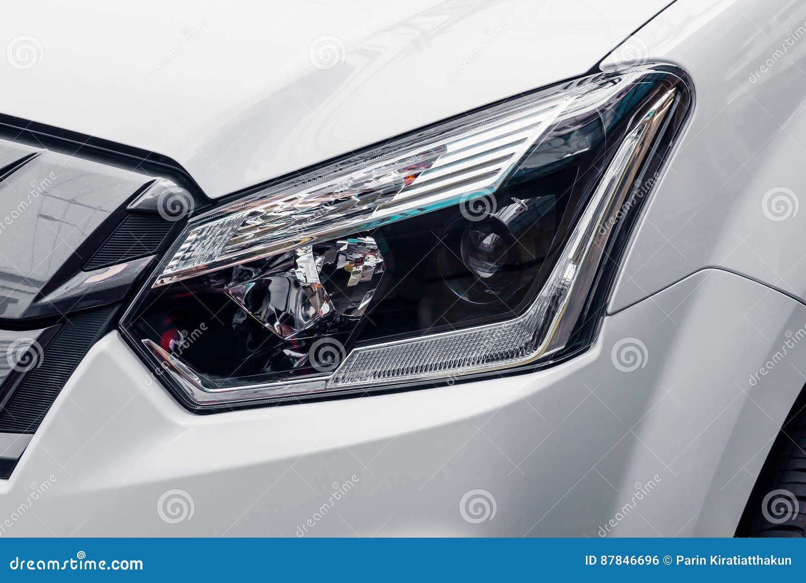 Selective Focus Point on Headlight Lamp Car Stock Photo - Image of lamp ...