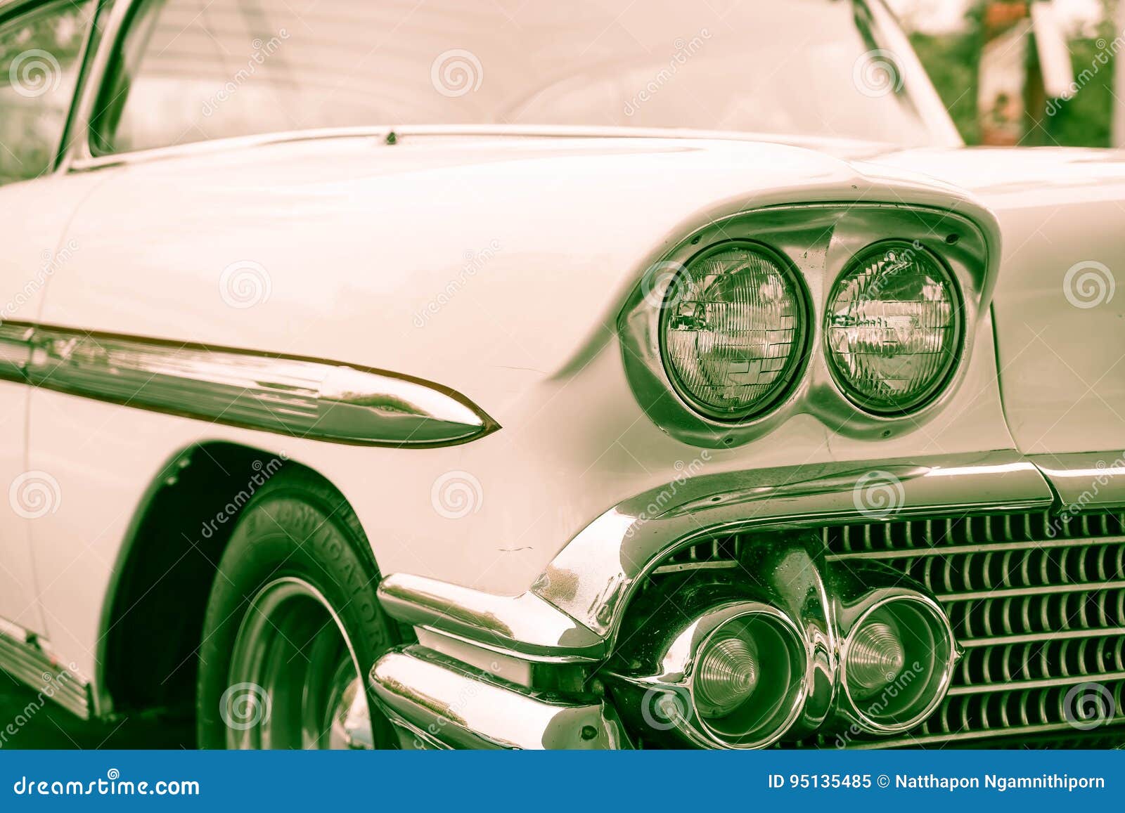 Headlight Lamp Black Vintage Classic Car With Vintage Effect Style ...