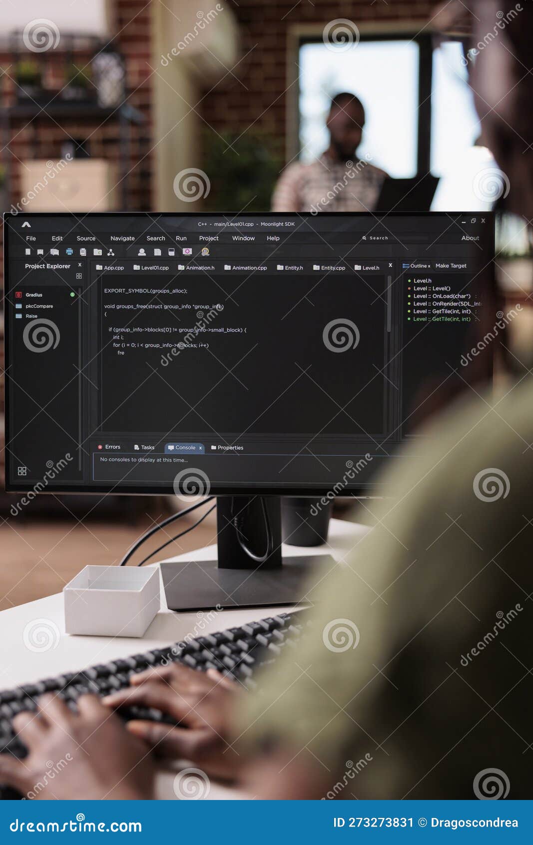 Selective Focus on Programmer Typing Code on Computer Keyboard while ... Selective Focus on Programmer Typing Code on Computer Keyboard while ...