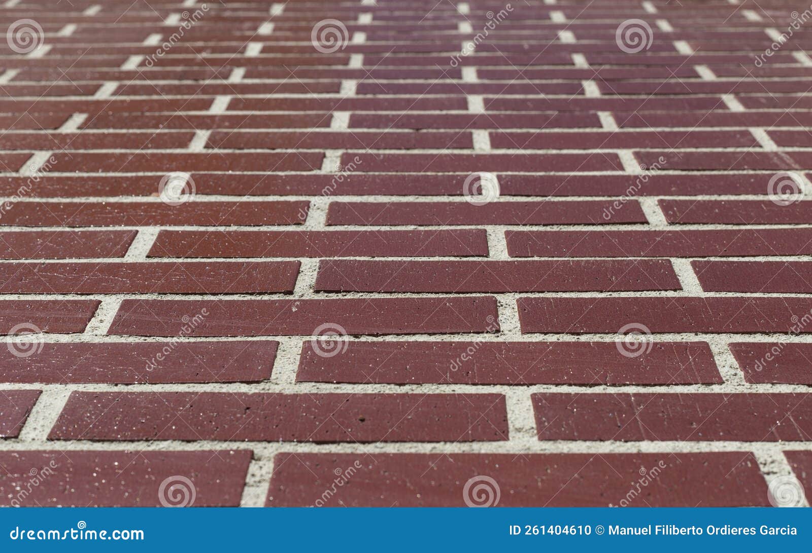 Selective Focus of the Red Ceramic Brick Wall. Order and Alignment ...