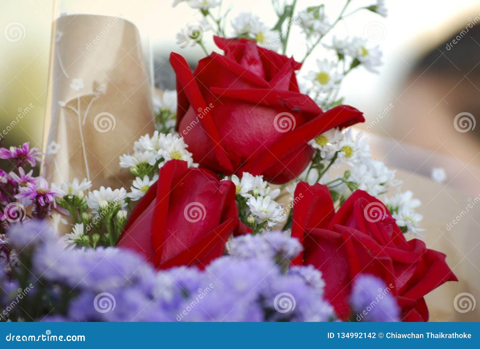 Selective Focus Red Roses Bouquet for Recent Graduates on Graduation ...