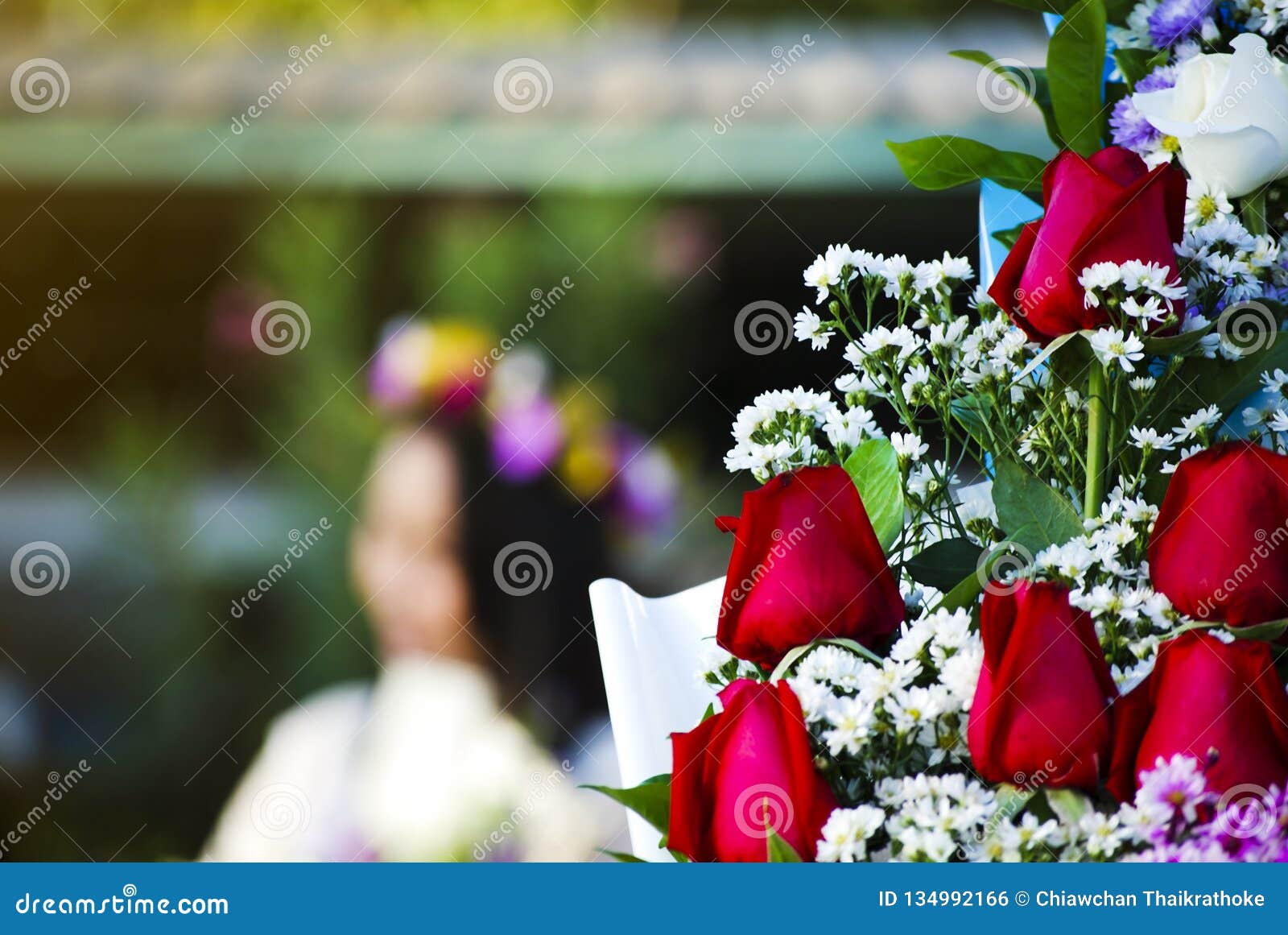 Selective Focus Red Roses Bouquet for Recent Graduates on Graduation ...