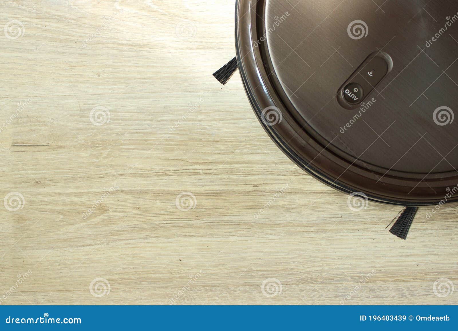 Selective Focus of Robotic Vacuum Cleaner Washing Parcet Stock Image ...