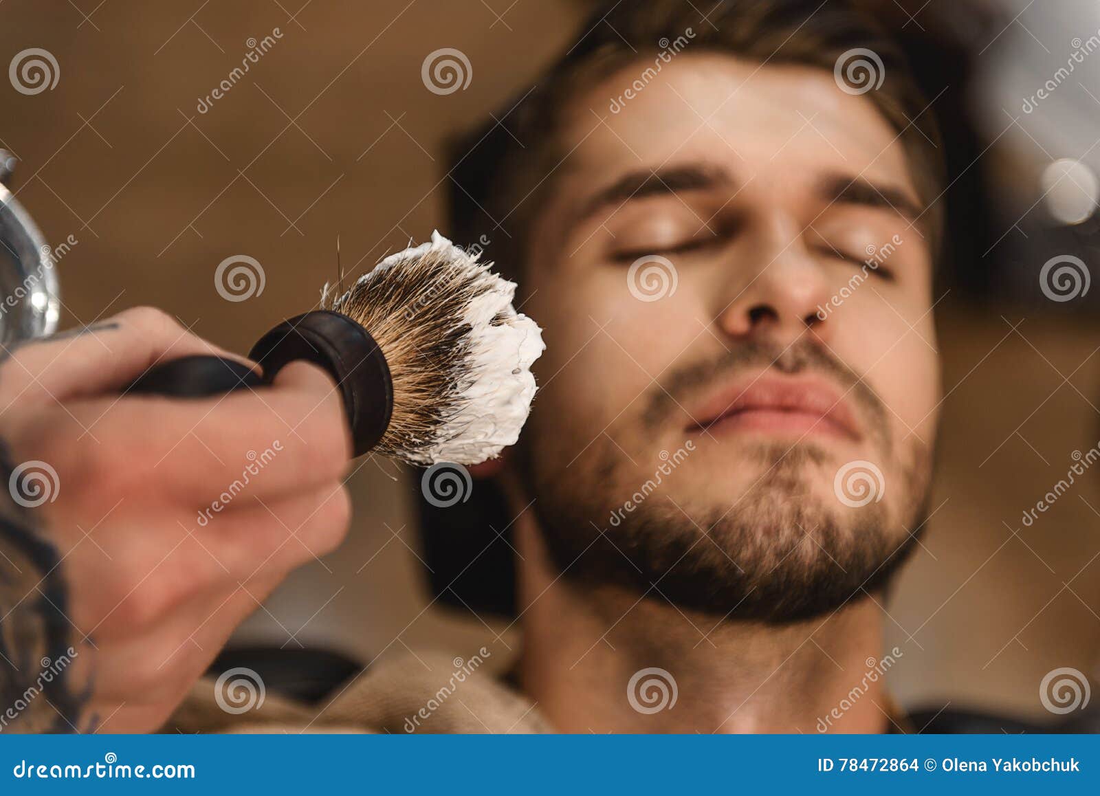 Selective Focus on Shaving Brush Stock Photo - Image of enjoy ...