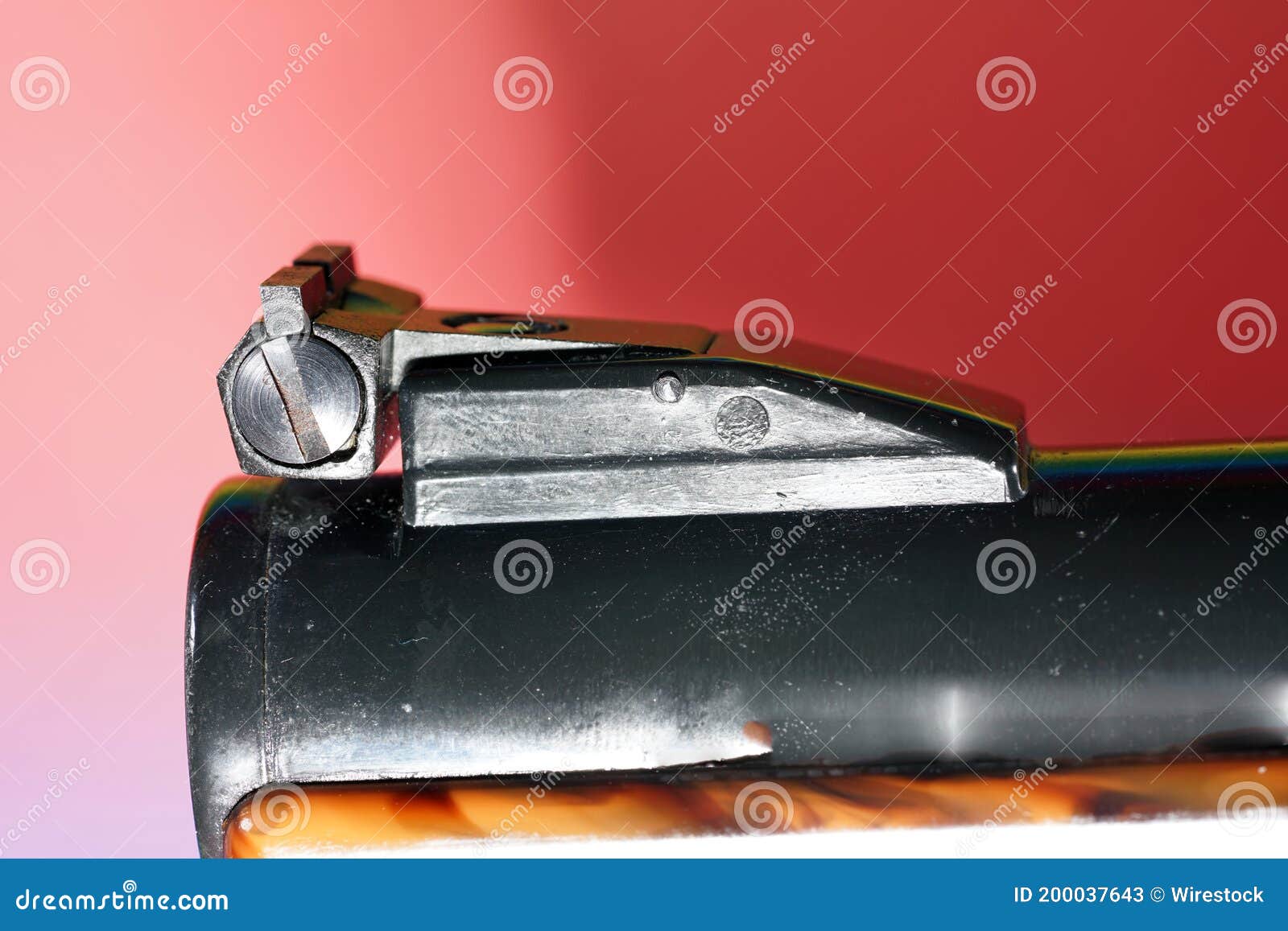 Selective Focus Shot of the Aiming Device on a Pistol Stock Image ...
