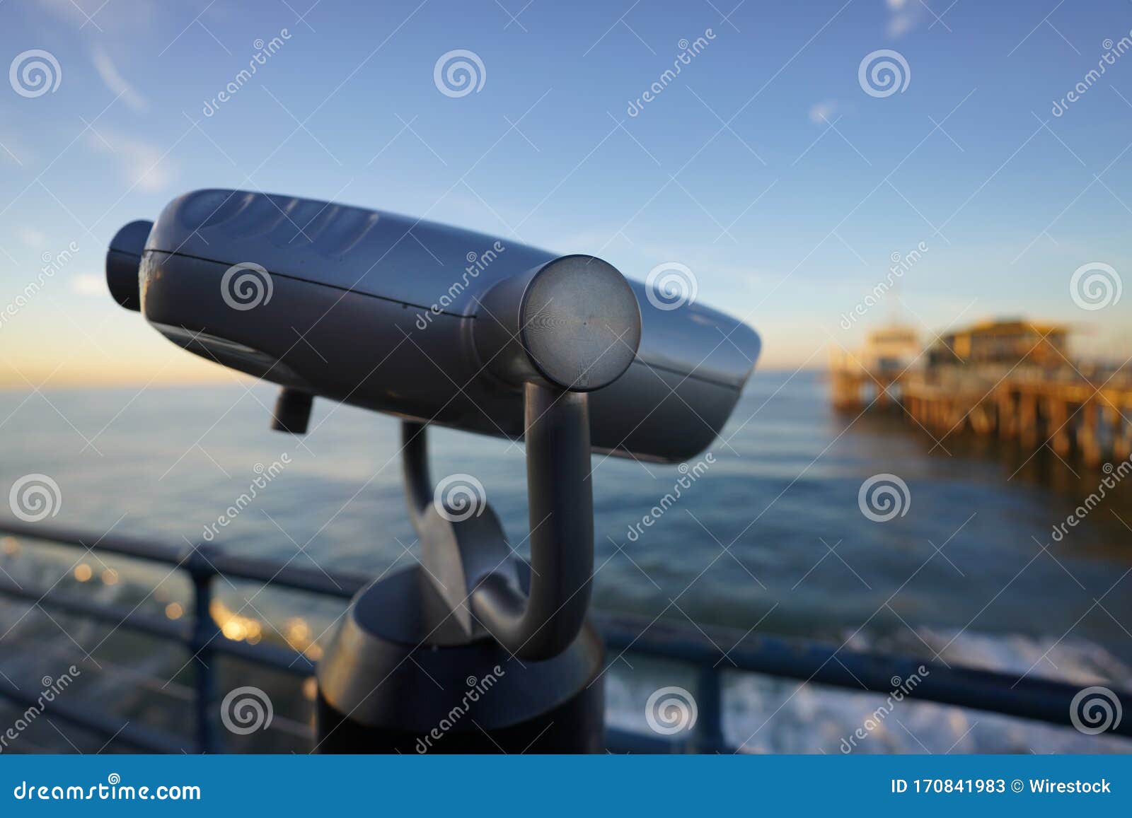 Selective Focus Shot of Binoculars for Beach Observation Stock Image ...