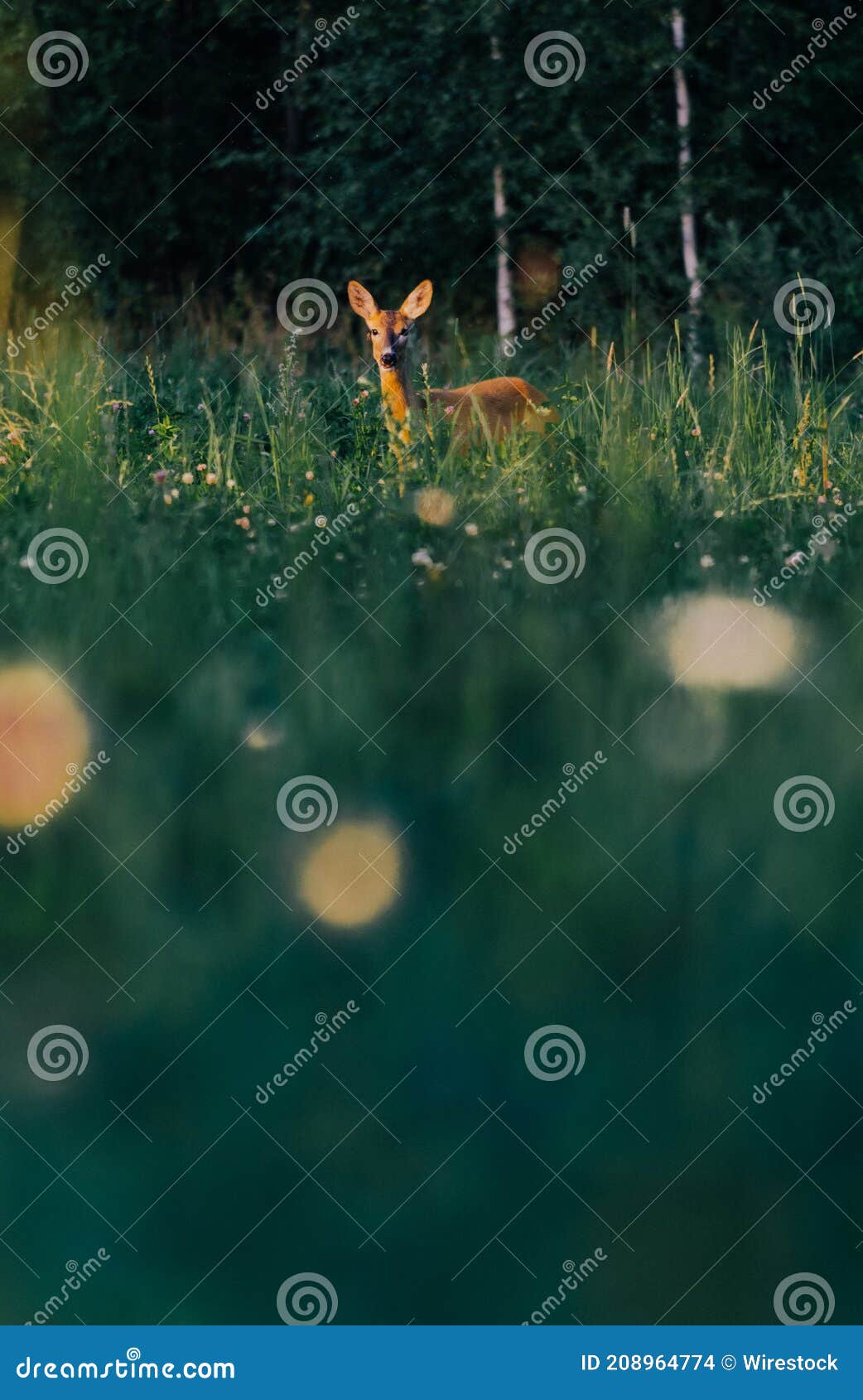 Selective Focus Shot of Deer Staring at the Camera Stock Photo - Image ...