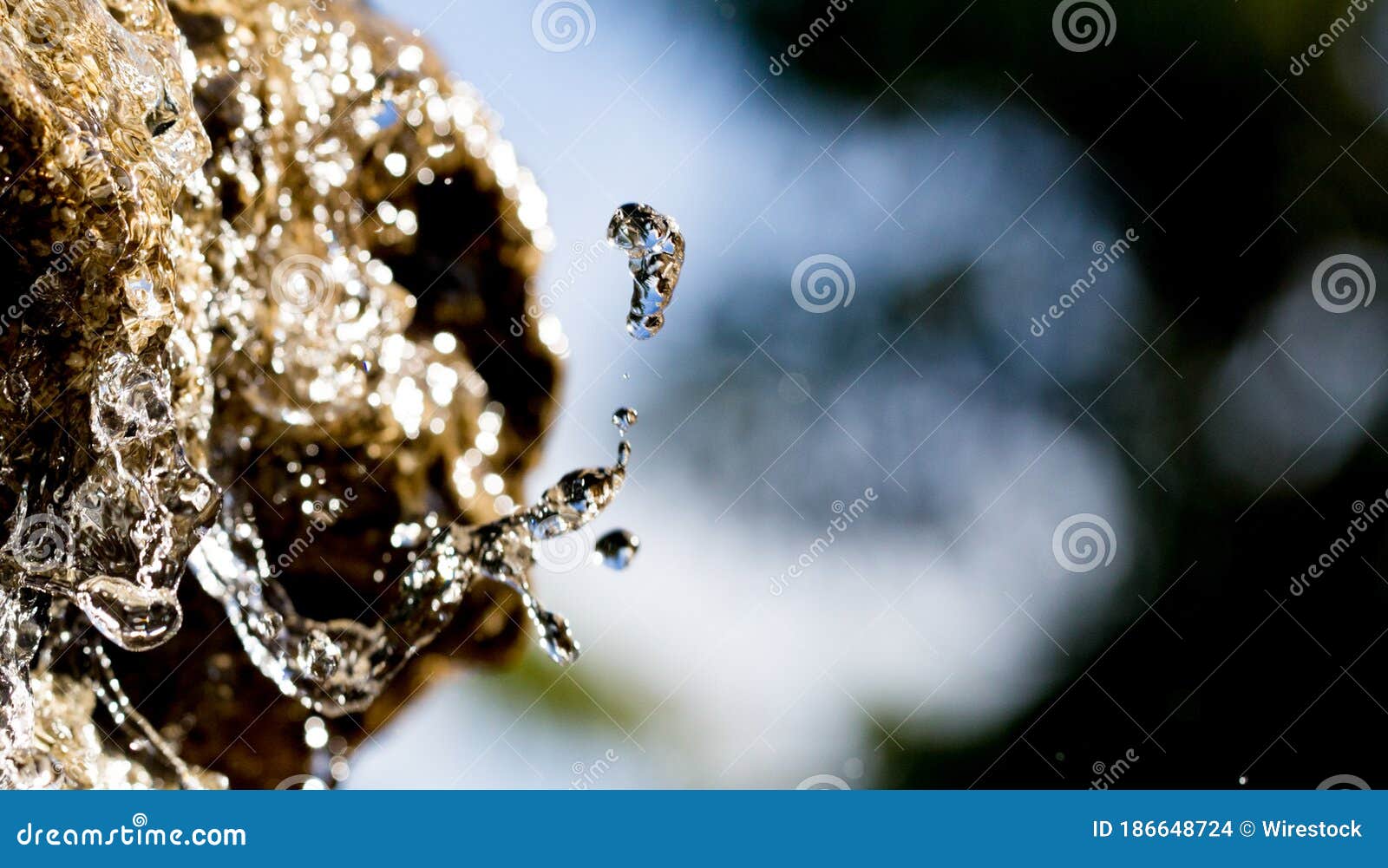 Selective Focus Shot of Water Drops Falling from a Rock Stock Photo ...