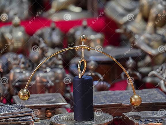 Small Balancing Structure Made by Metal Stock Photo - Image of ...