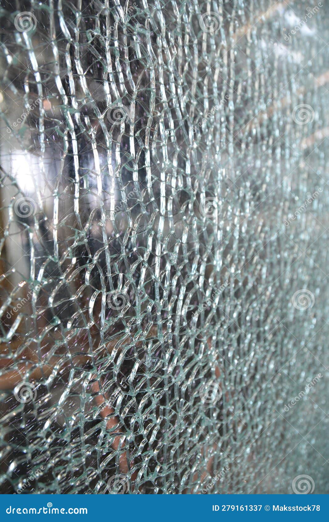 Selective Focus of Small Pieces of Broken Glass on the Ground at Bus ...