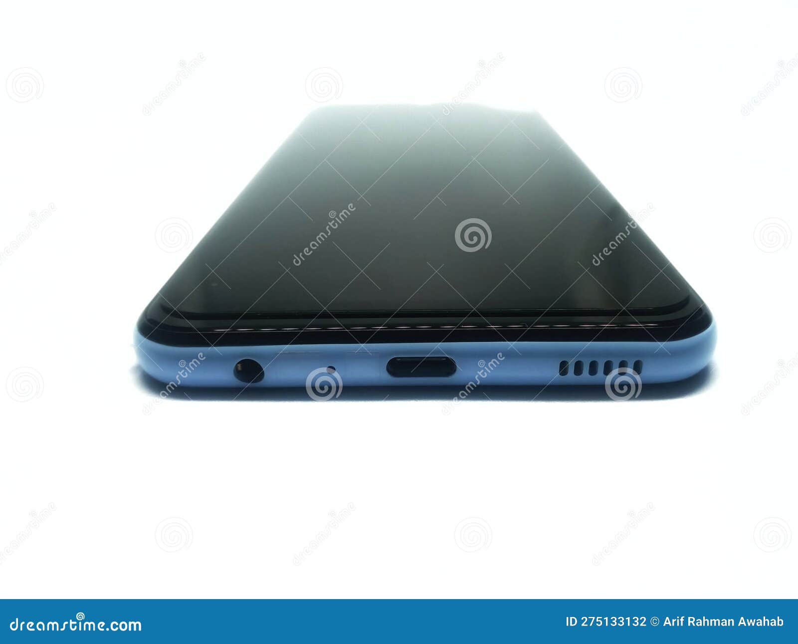 Selective Focus of a Smartphone on White Background Stock Photo - Image ...