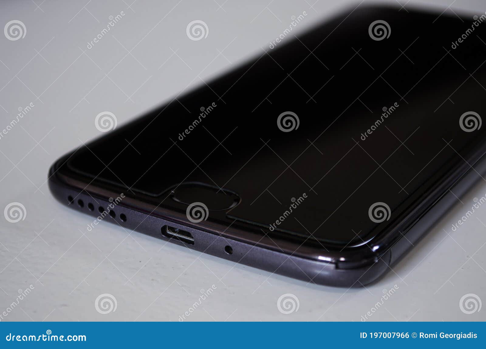 Selective Focus of a Smartphone on White Background Stock Photo - Image ...