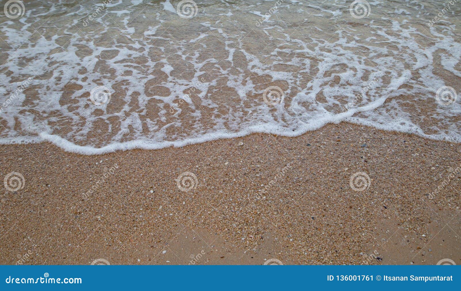 Soft wave on the beach stock image. Image of beach, seascape - 136001761