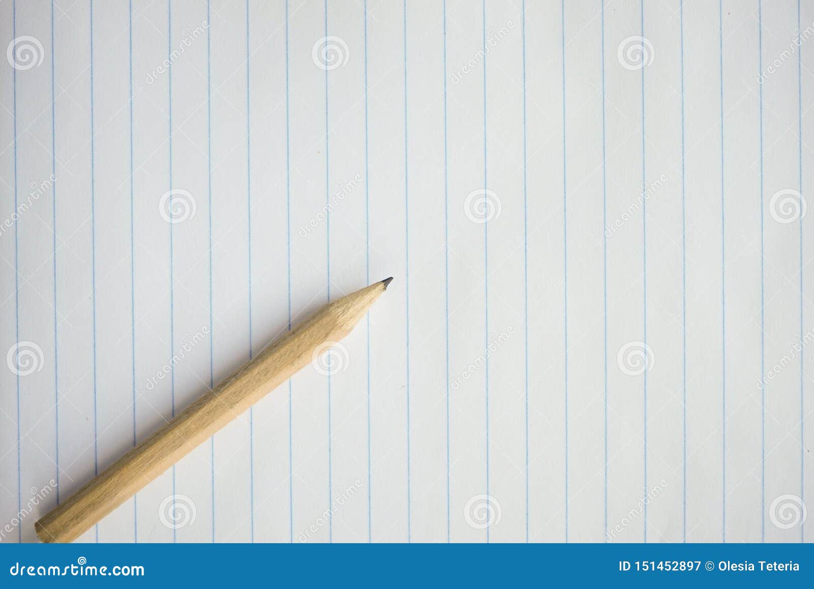 A Stack of Blank Striped Paper from a School Notebook with a Simple ...