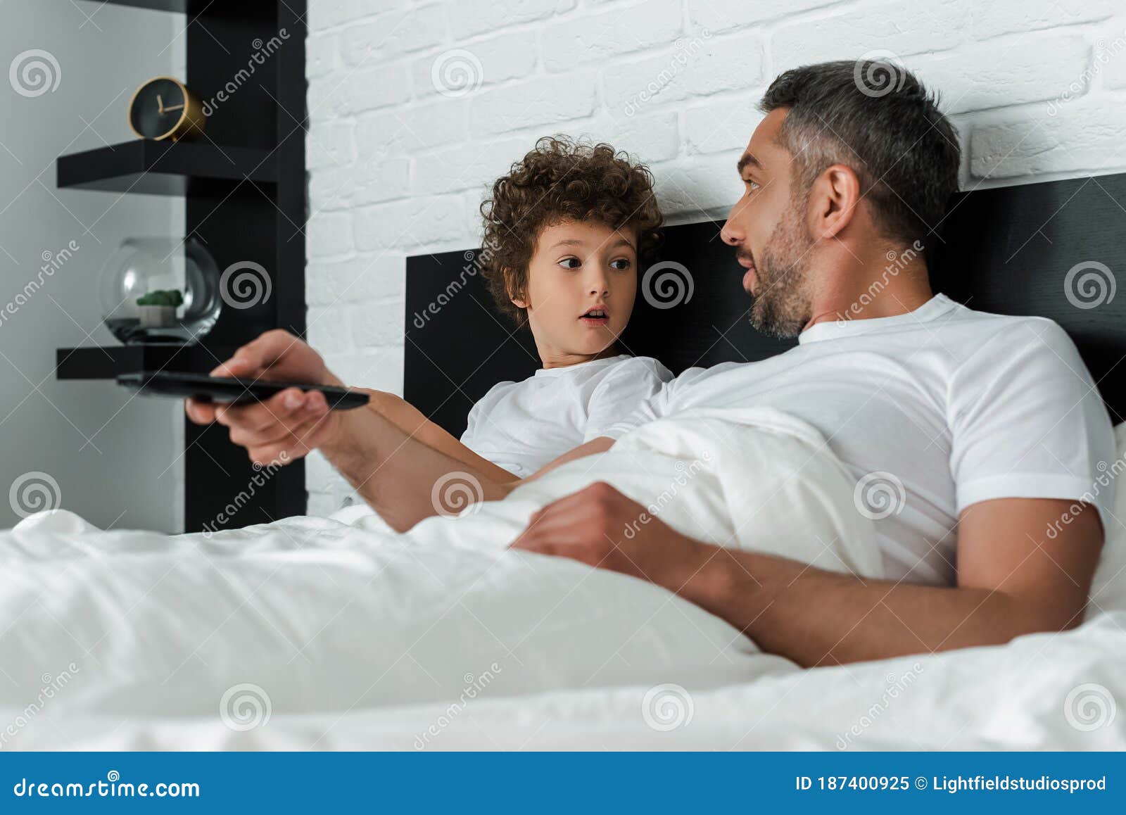 Selective Focus of Surprised Father Holding Stock Image - Image of hold ...