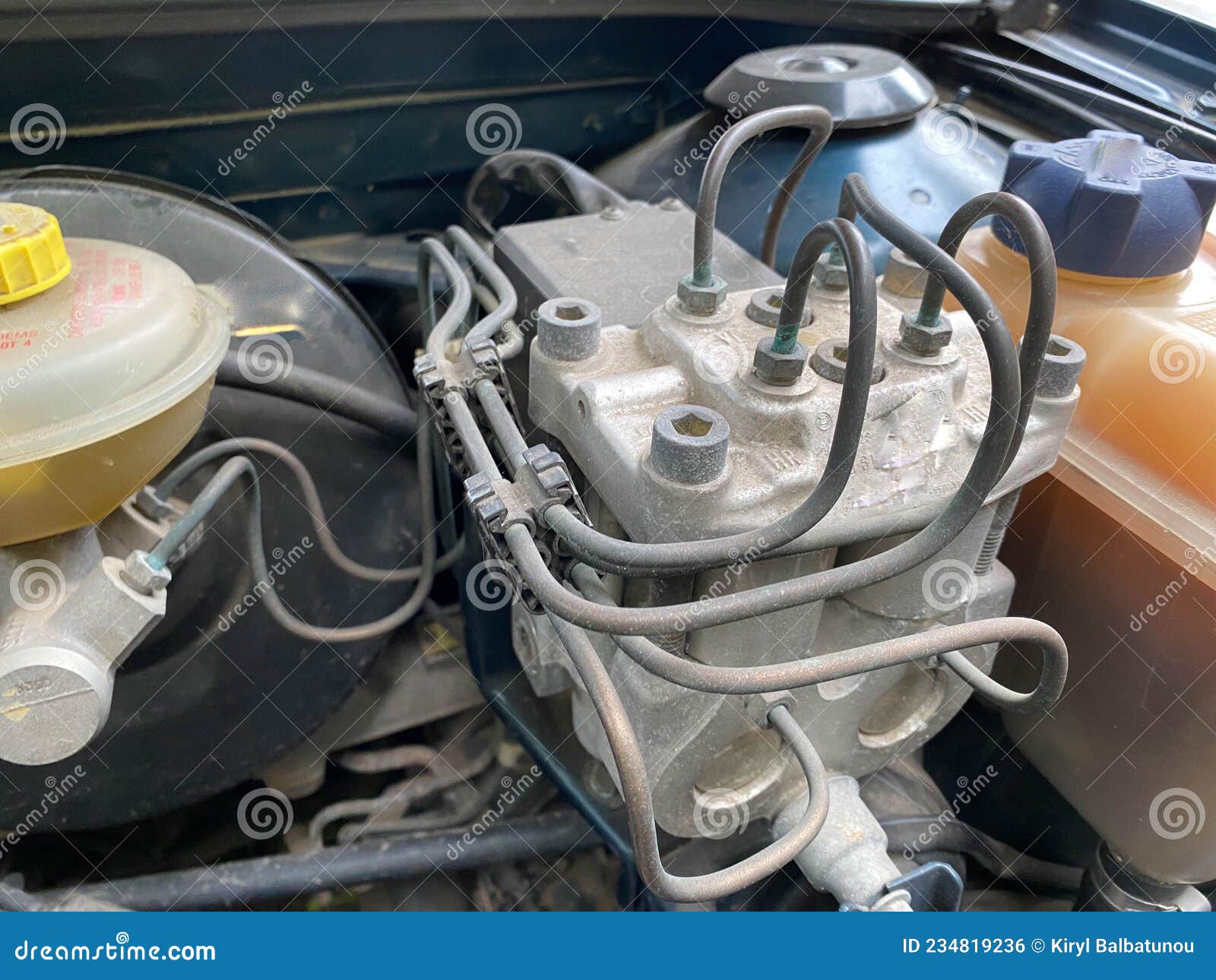 Selective Focus To Fuel Supply Control Unit in the Engine Compartment ...