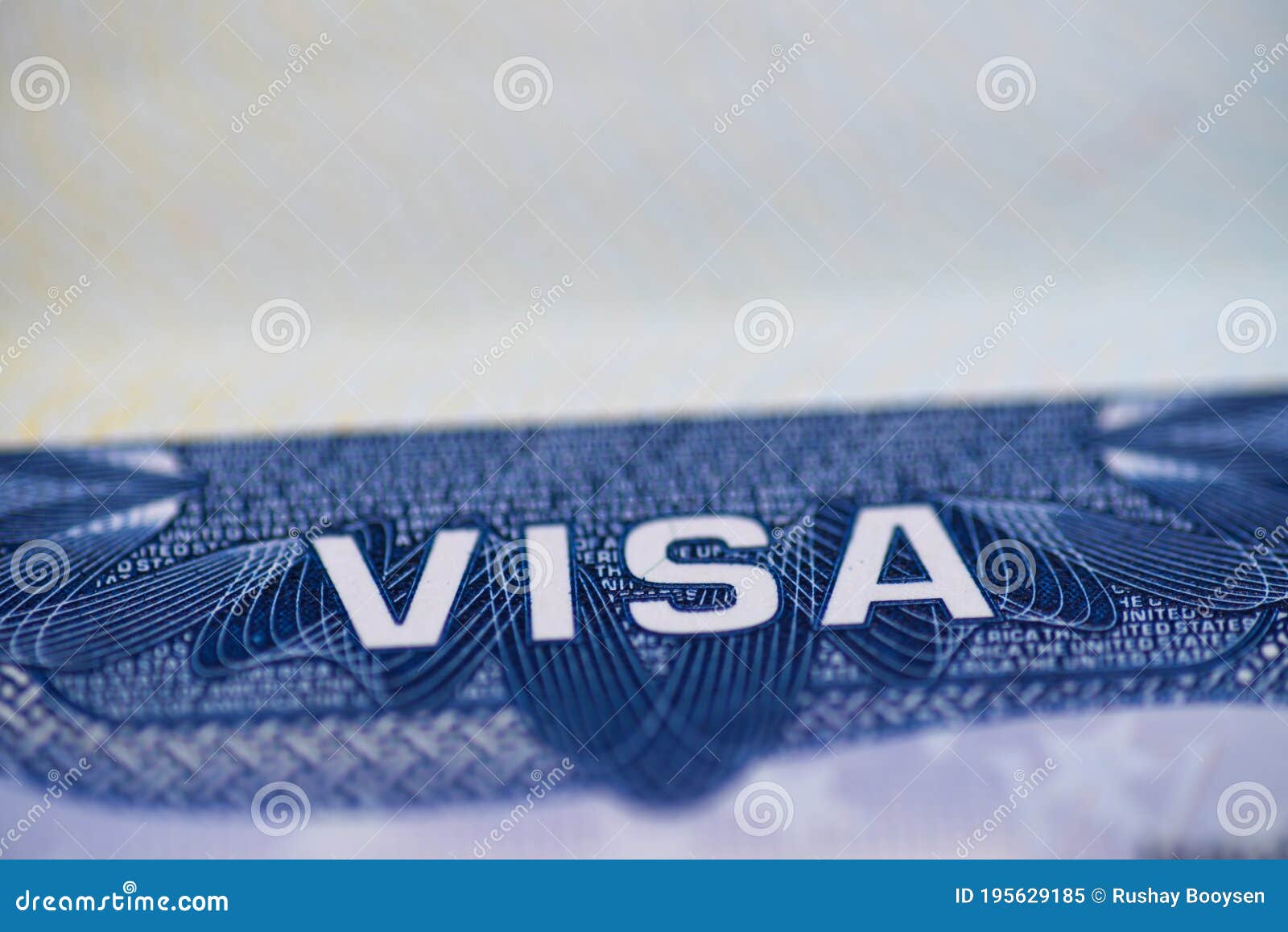 Selective Focus on Visa Text on Passport Editorial Image - Image of ...