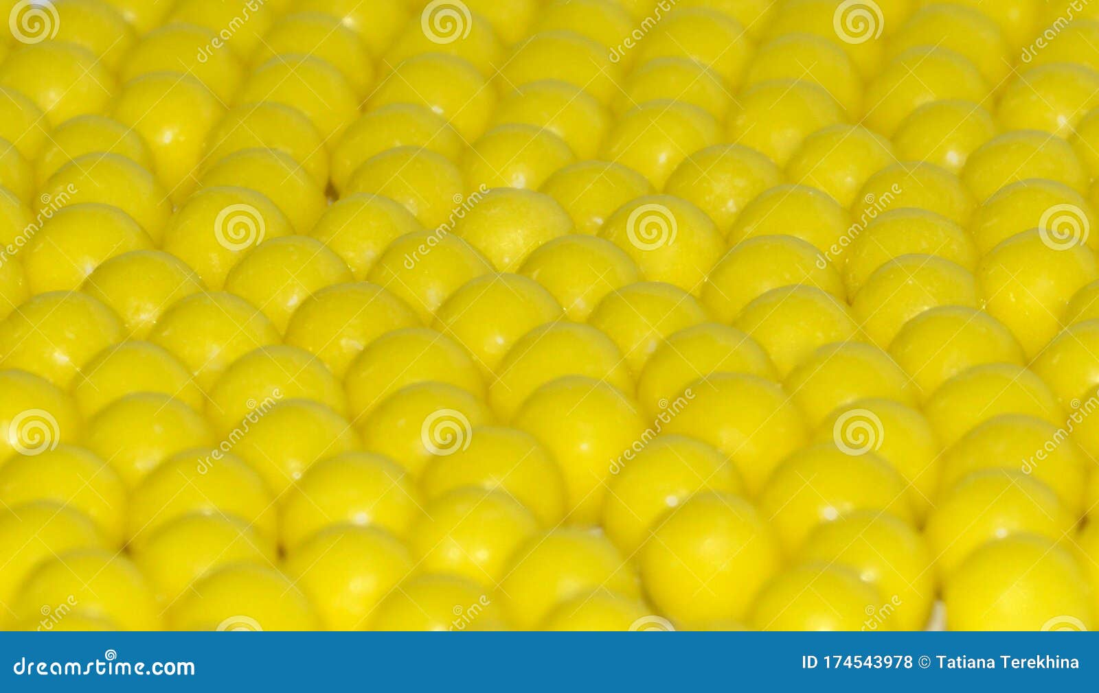 Selective Focus of Yellow Round Dragees of Ascorbic Acid Vitamin C ...
