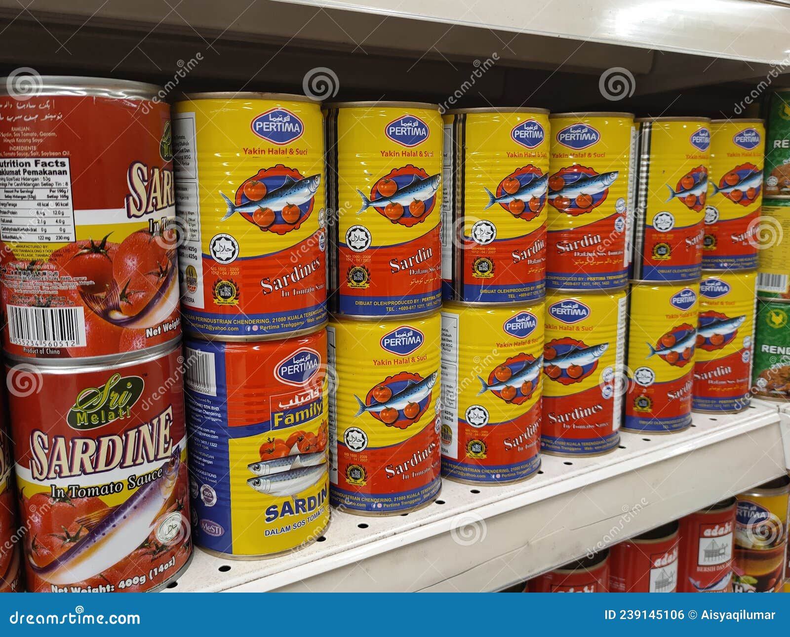 Selective Focused on Sardine Fish Can. the Fish Has Been Processed ...