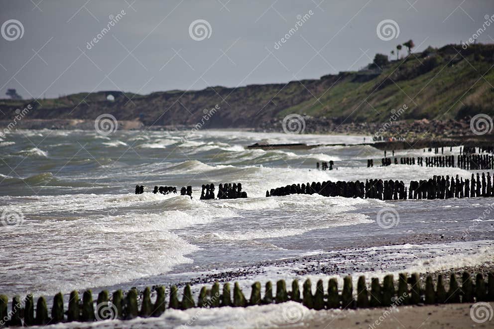 Selective of Groins on the Beach Stock Image - Image of scenic, groins ...
