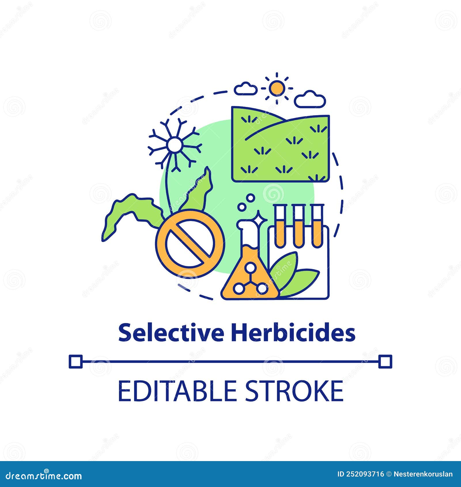 Selective Herbicides Isolated Cartoon Vector Illustrations ...