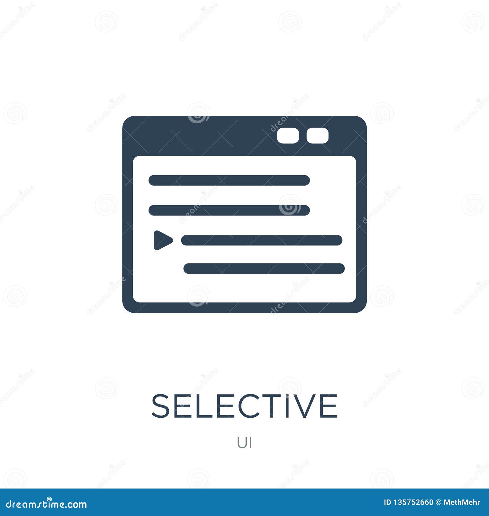 Selective Icon in Trendy Design Style. Selective Icon Isolated on White ...