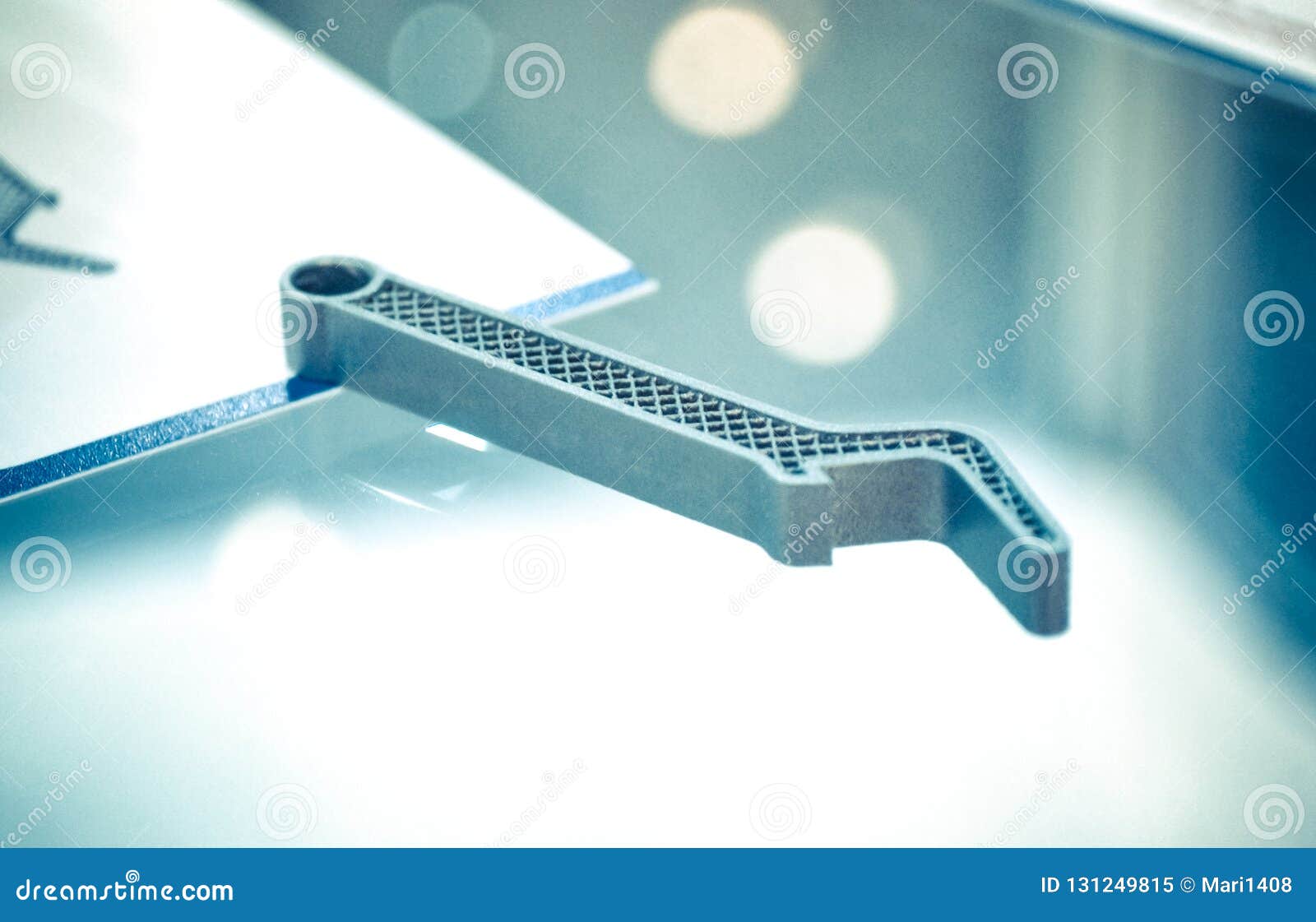 Selective Laser Melting. Object Printed on Metal 3d Printer Clos Stock ...