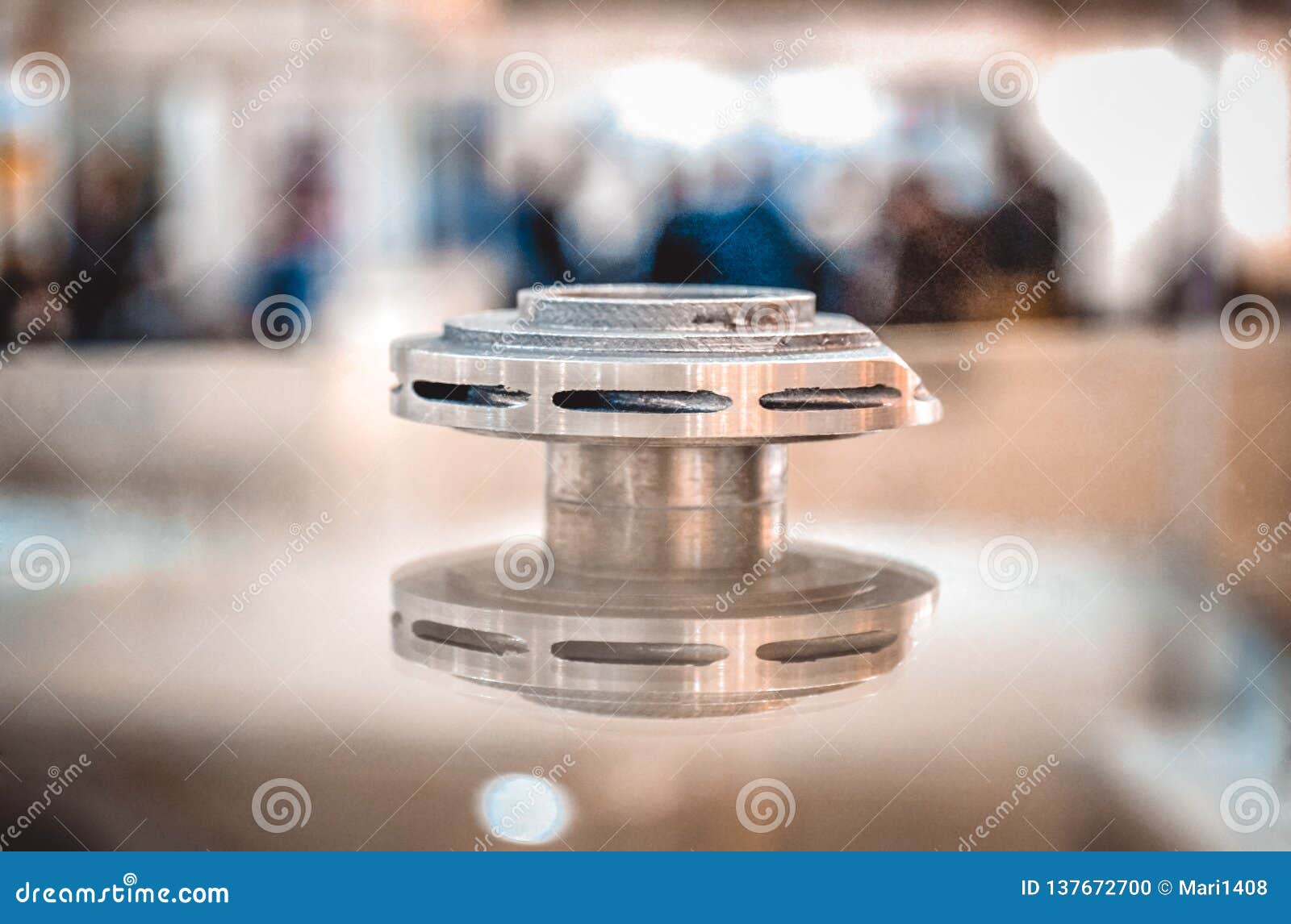 Selective Laser Melting. Object Printed on Metal 3d Printer Close-up ...