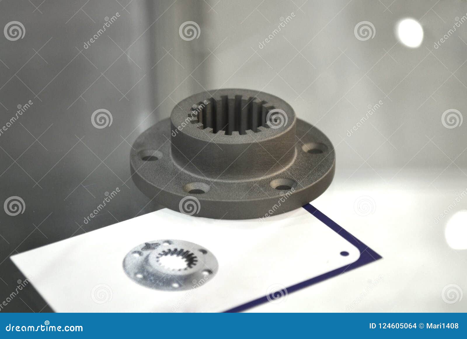 Selective Laser Melting. Object Printed on Metal 3d Printer Close-up ...