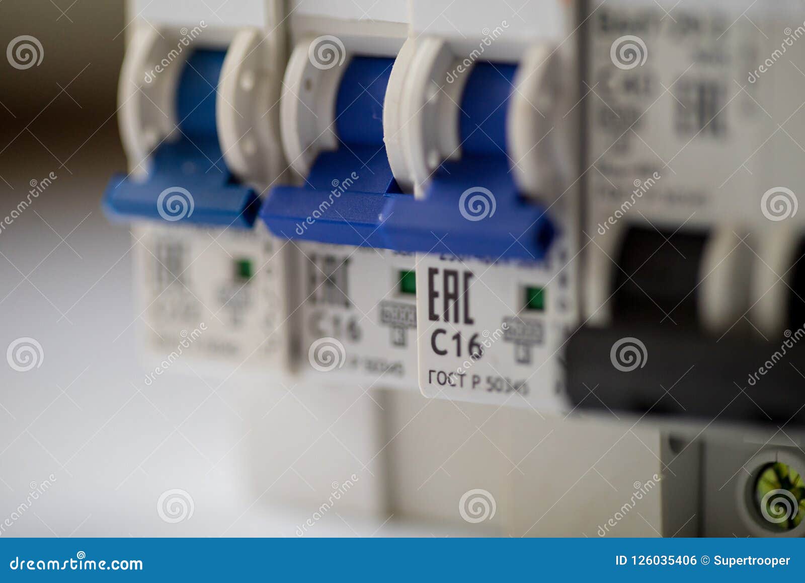 Selective Main Circuit Breaker Close Up Editorial Photo - Image of fuse ...