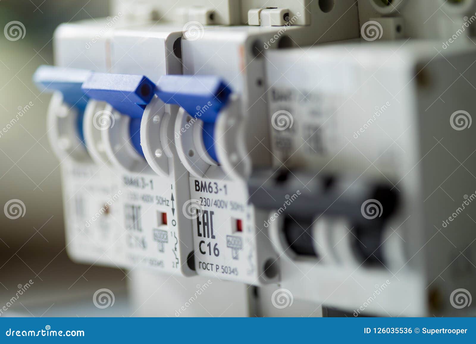 Selective Main Circuit Breaker Close Up Editorial Photo - Image of ...