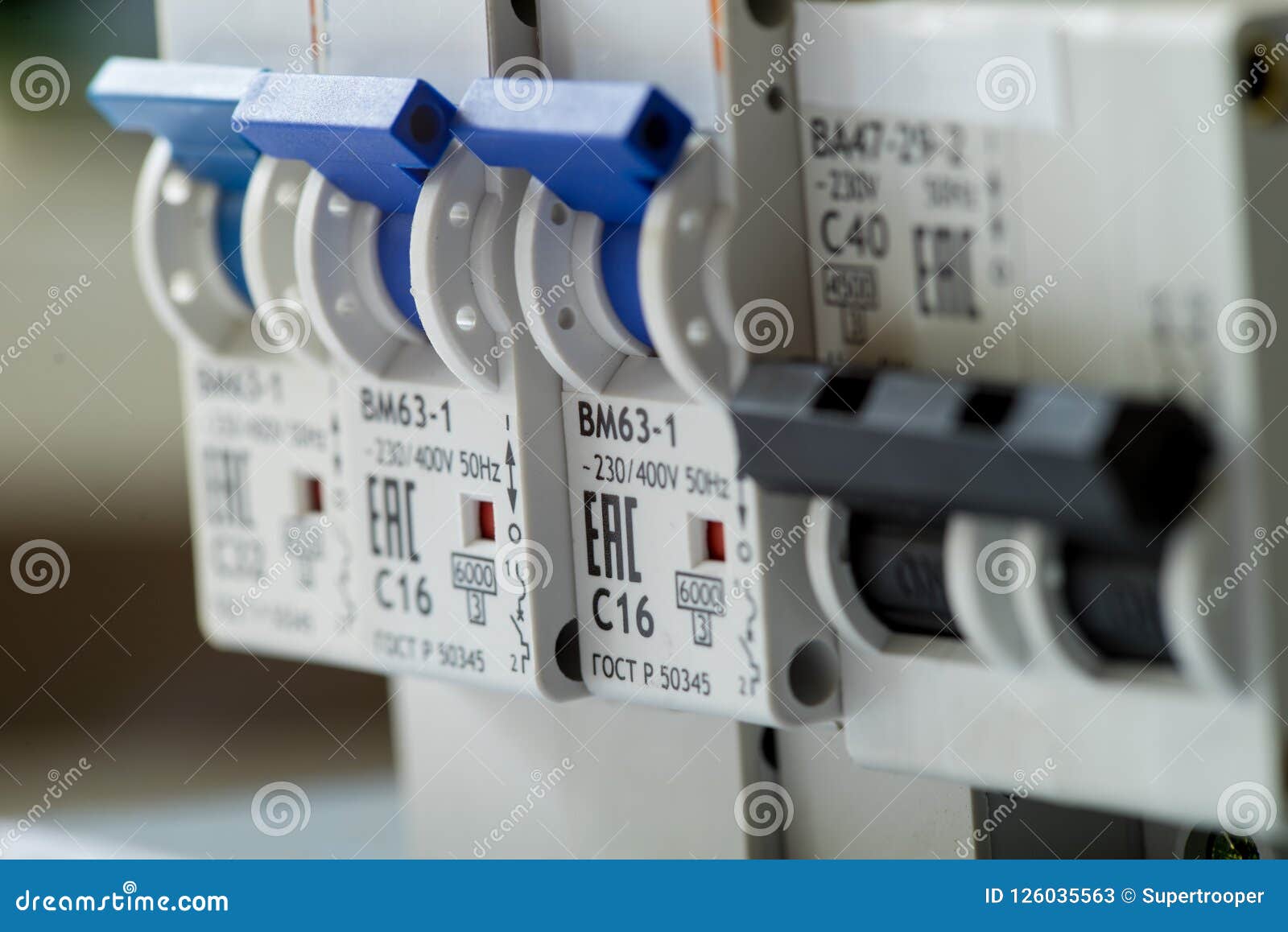 Selective Main Circuit Breaker Close Up Editorial Stock Photo - Image ...