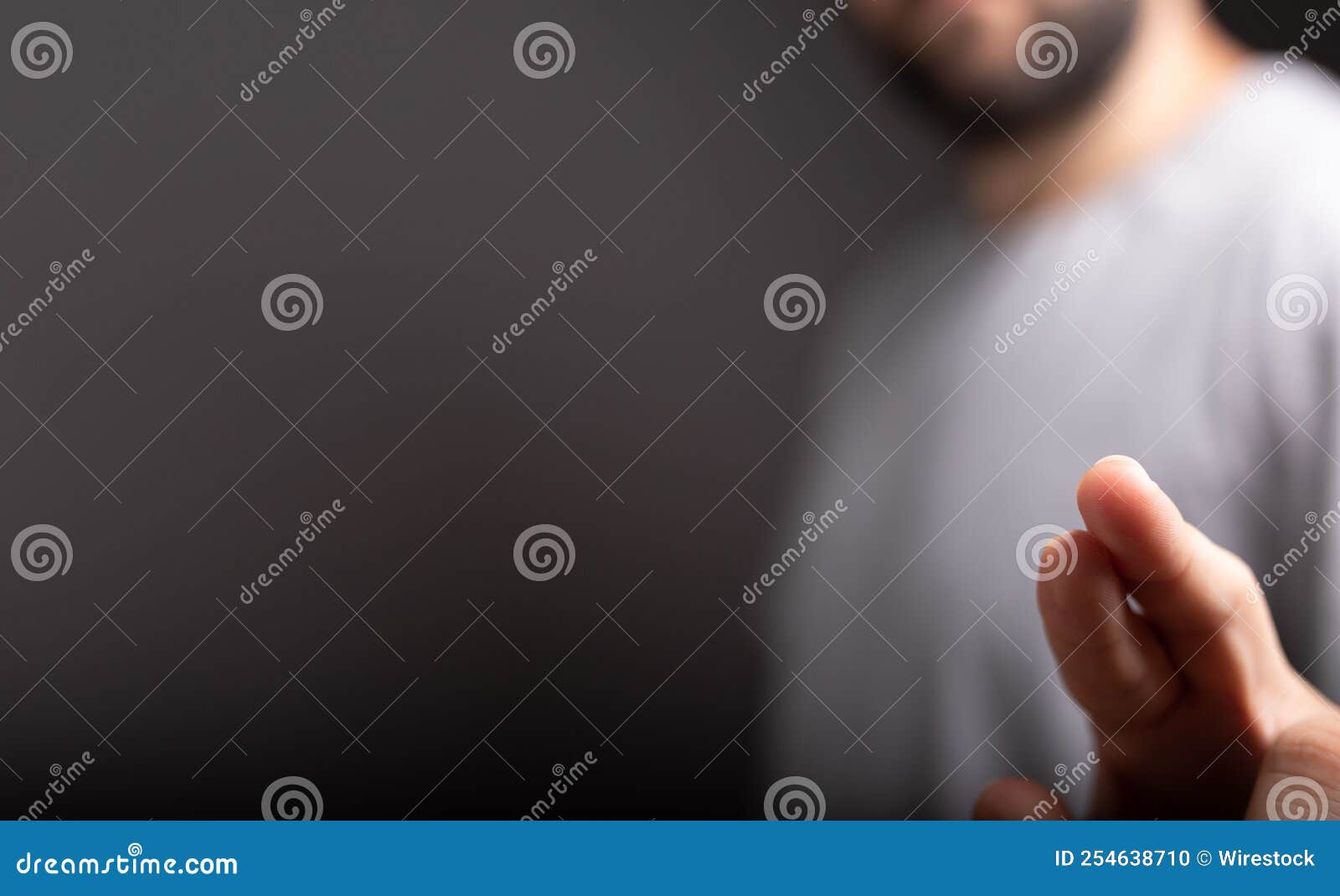 Selective of Male Fingers Touching the Screen Stock Photo - Image of ...