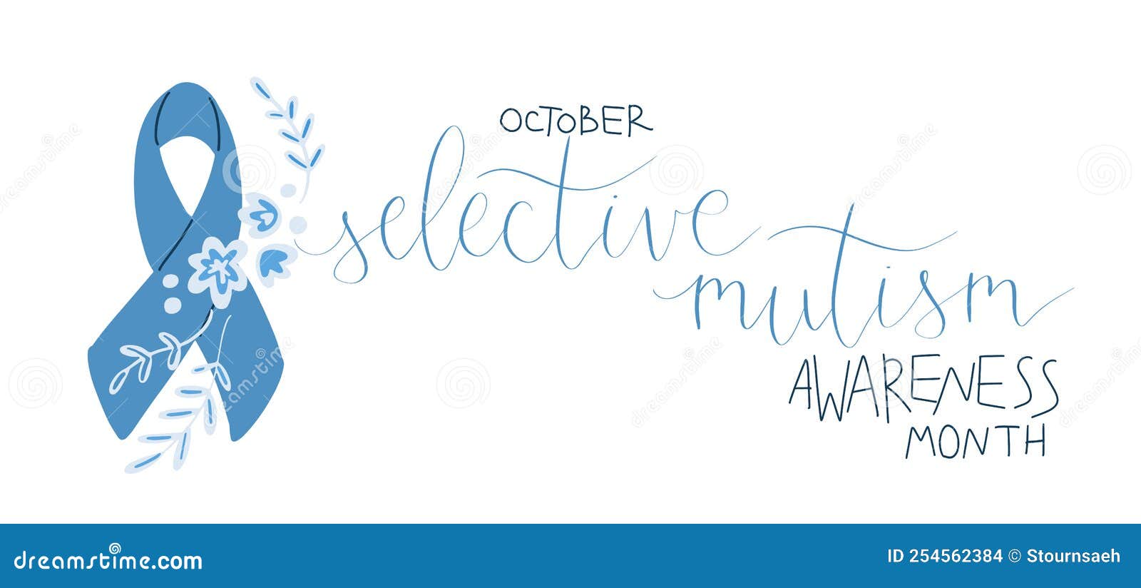 Selective Mutism Awareness Month October Promotion Banner Template with ... Selective Mutism Awareness Month October Promotion Banner Template with ...