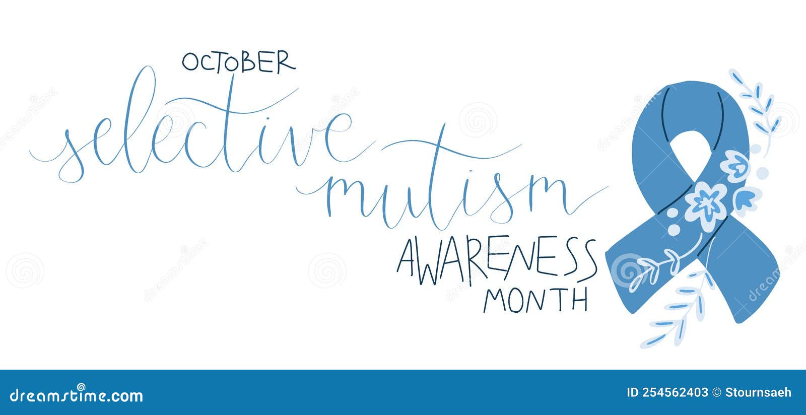 Selective Mutism Awareness Month October Promotion Banner Template with ...