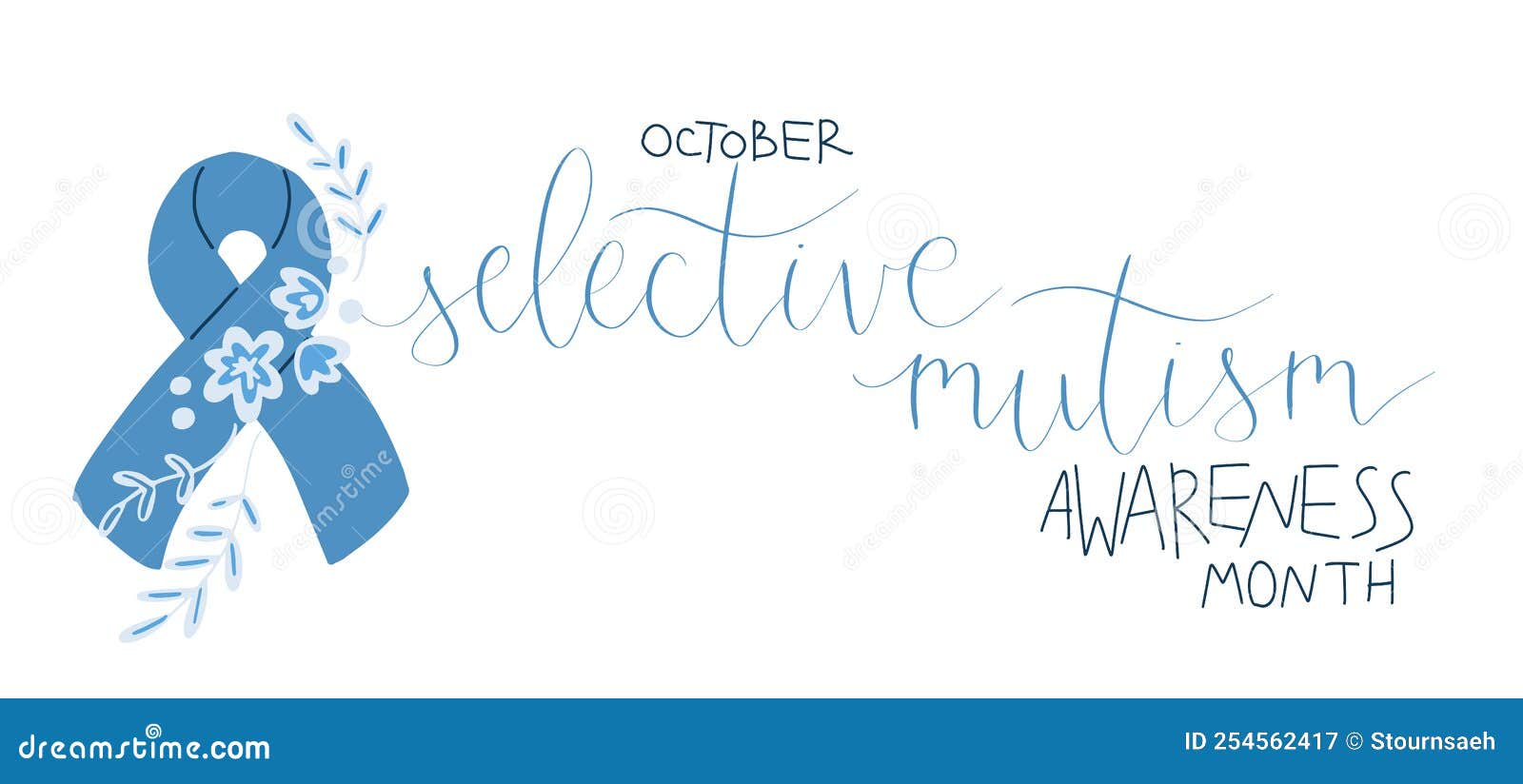 Selective Mutism Awareness Month October Promotion Banner Template with ...