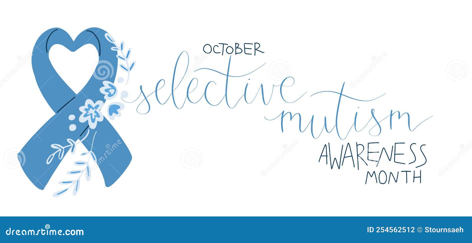 Selective Mutism Awareness Month October Promotion Banner Template with ...