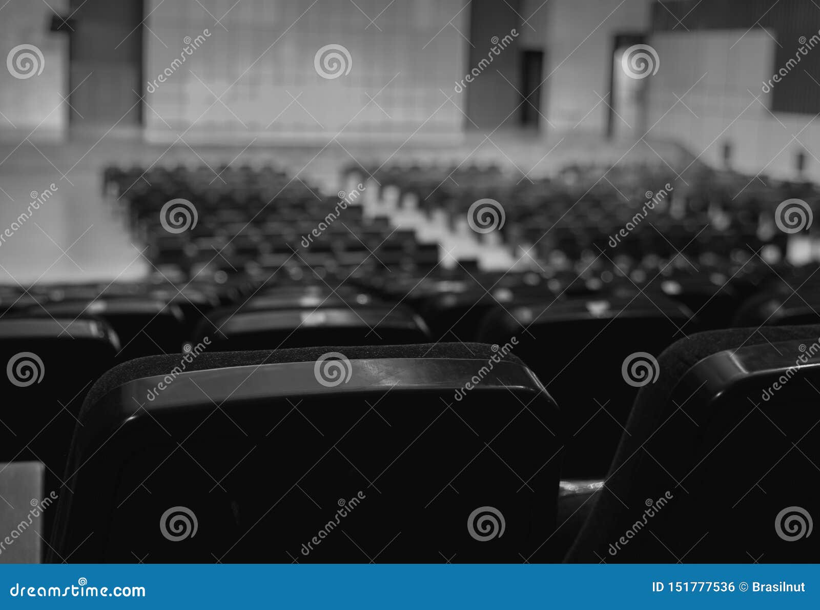 Selective Perspective View Towards Empty Audience Seats and Stage Stock ...