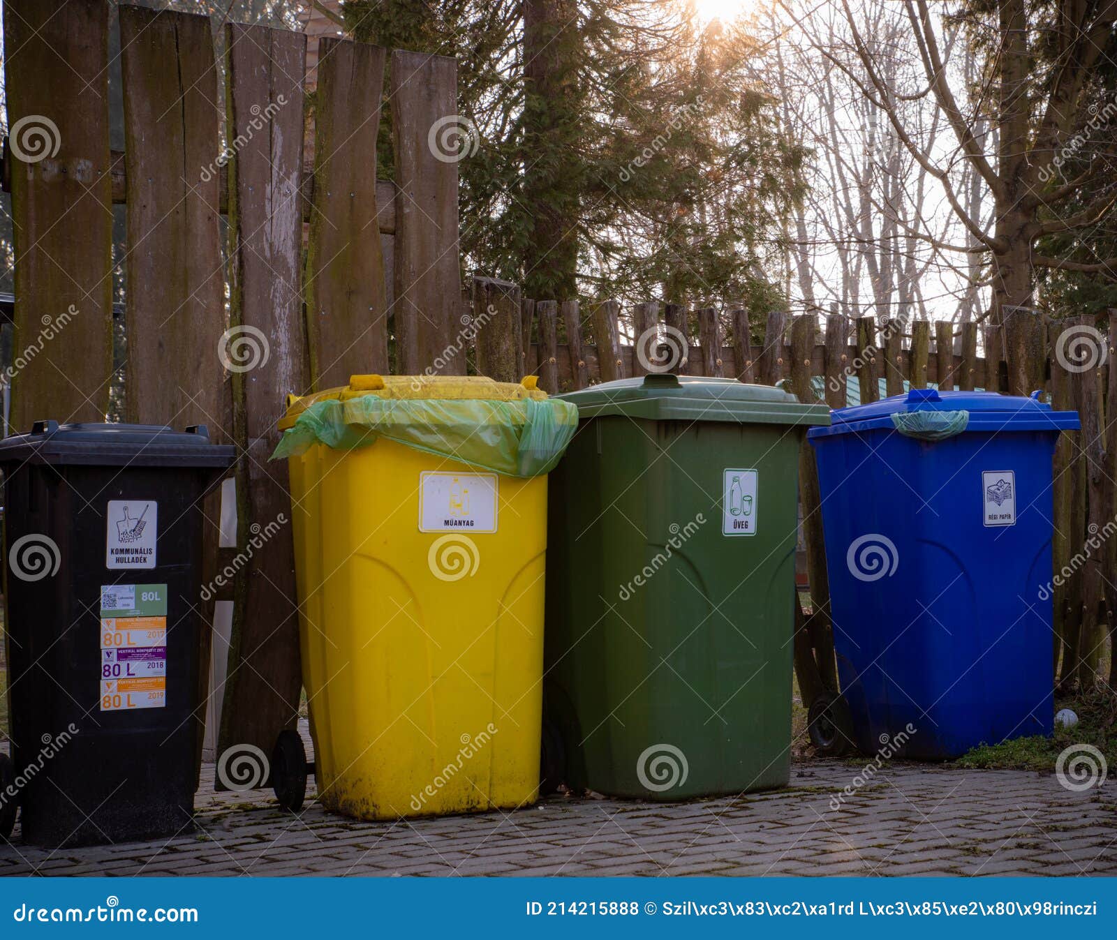 Selective Trash Can in Nature. Stock Photo - Image of pollution ...