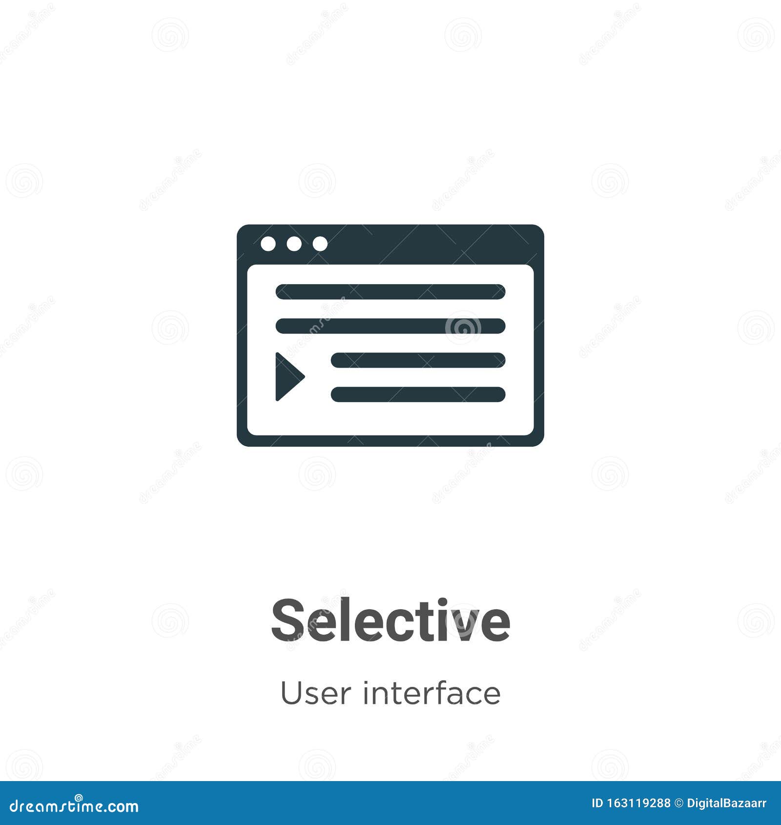 Selective Vector Icon On White Background. Flat Vector Selective Icon ...