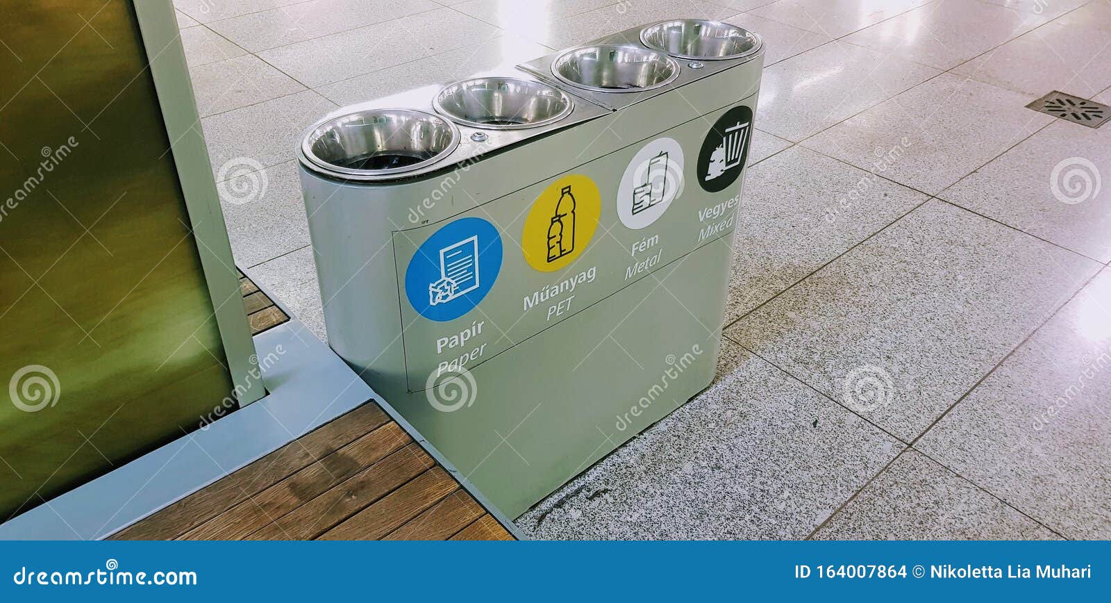 Selective Waste Bins in a Hungarian Metro & X28;subway& X29; Station ...