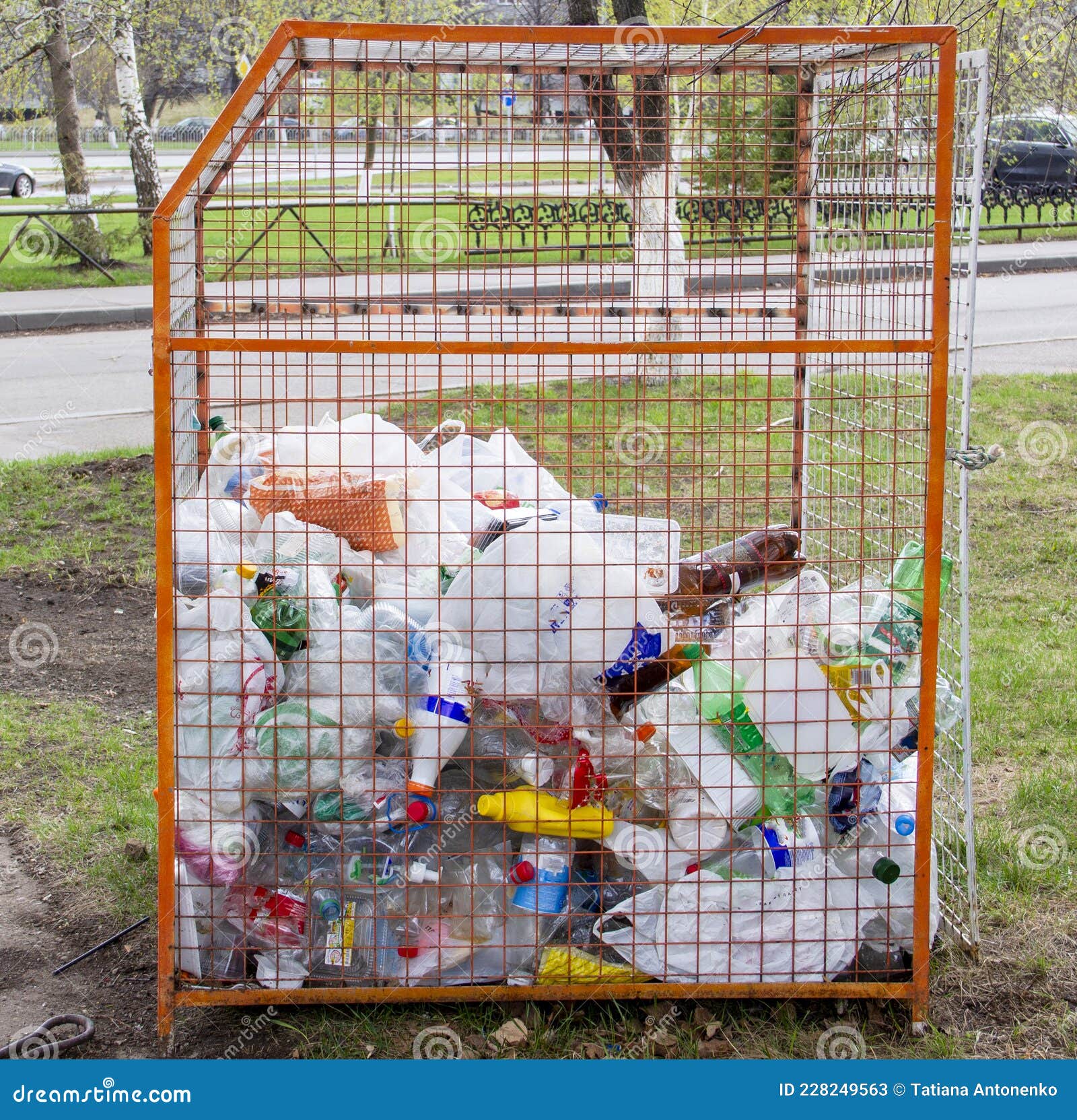 Selective Waste Collection, Plastic Collection Container Stock Image ...