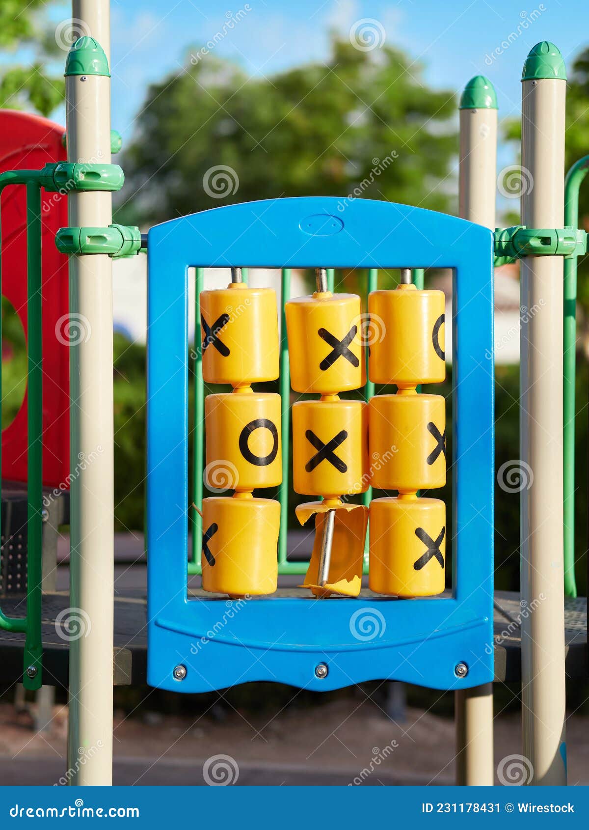 Selective of XO Game on the Playground Stock Image - Image of education ...