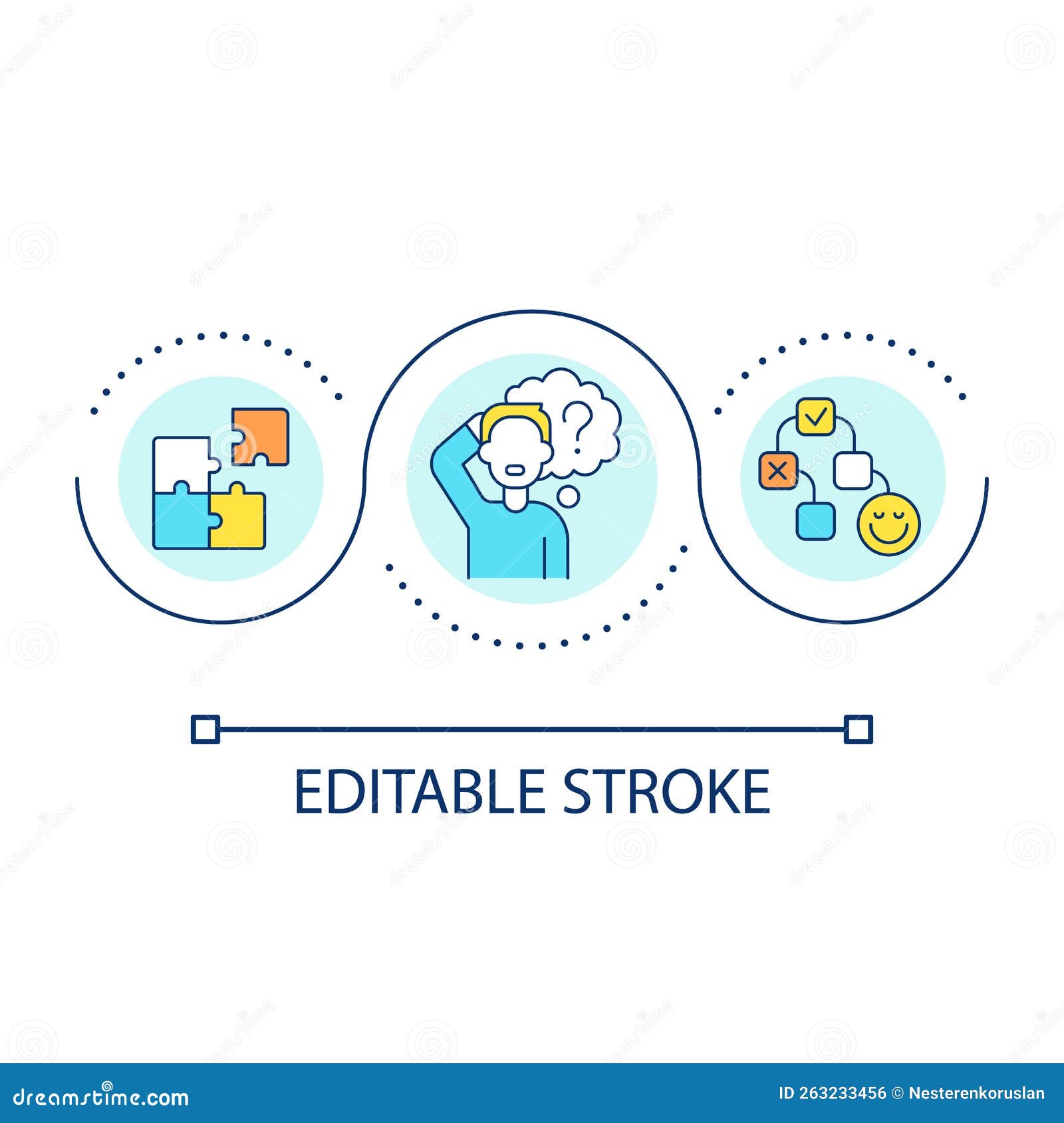 Selectively Remember Information Loop Concept Icon Stock Vector ...