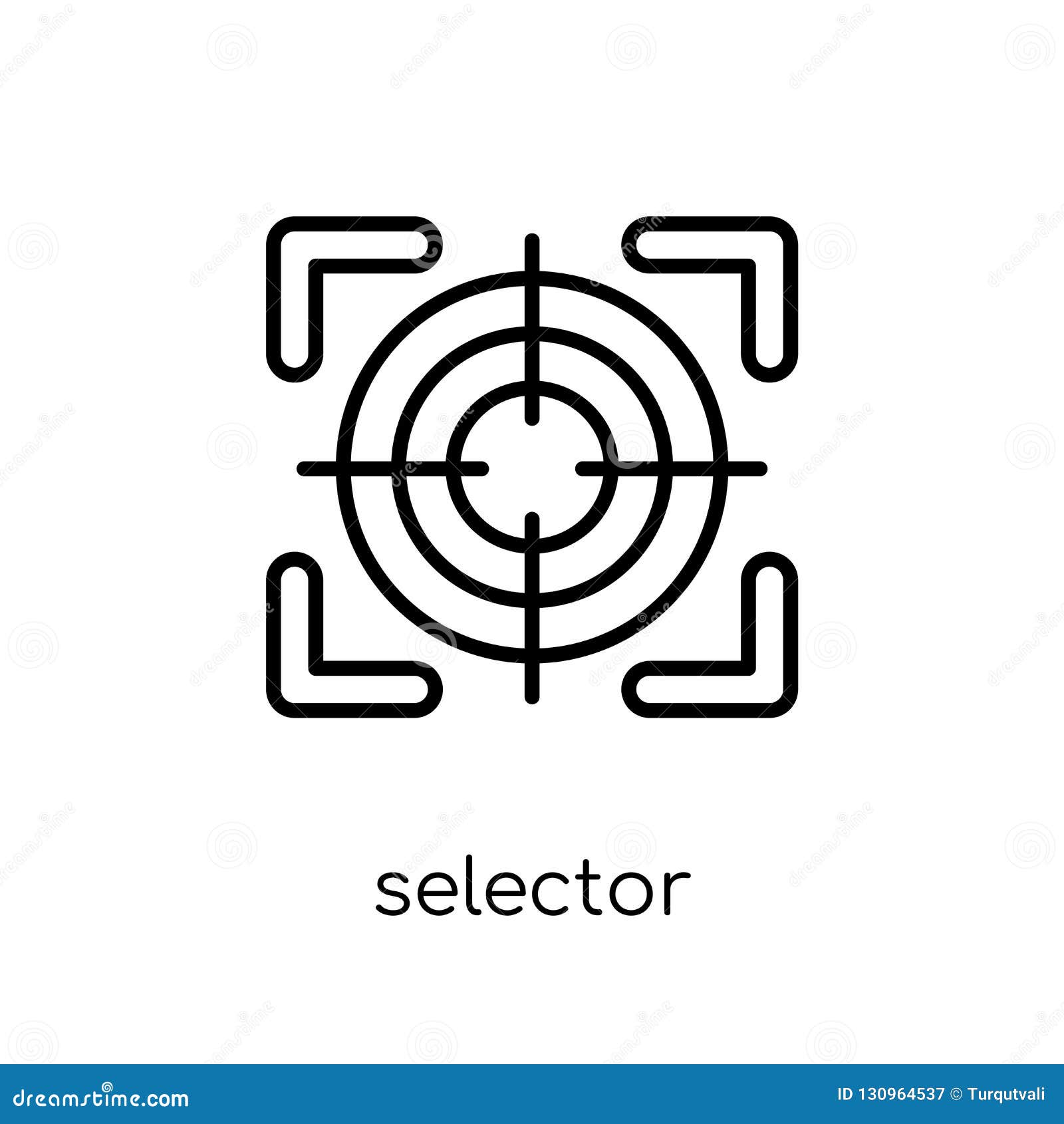 Selector Icon. Trendy Modern Flat Linear Vector Selector Icon on Stock ...