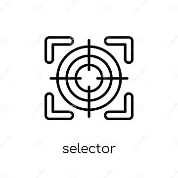 Selector Icon. Trendy Modern Flat Linear Vector Selector Icon on Stock ...
